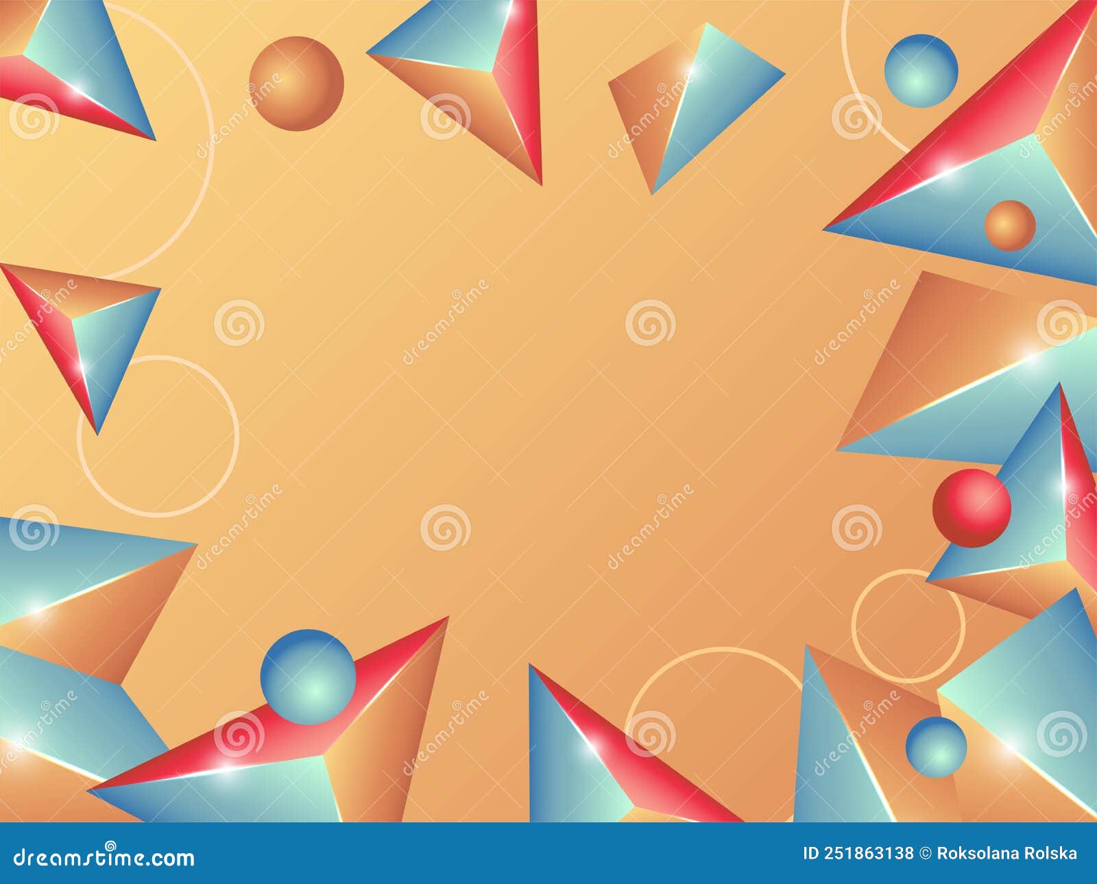 Bright Abstract Geometric Background. Vector Template Stock Vector ...