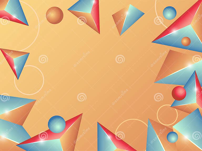 Bright Abstract Geometric Background. Vector Template Stock Vector ...