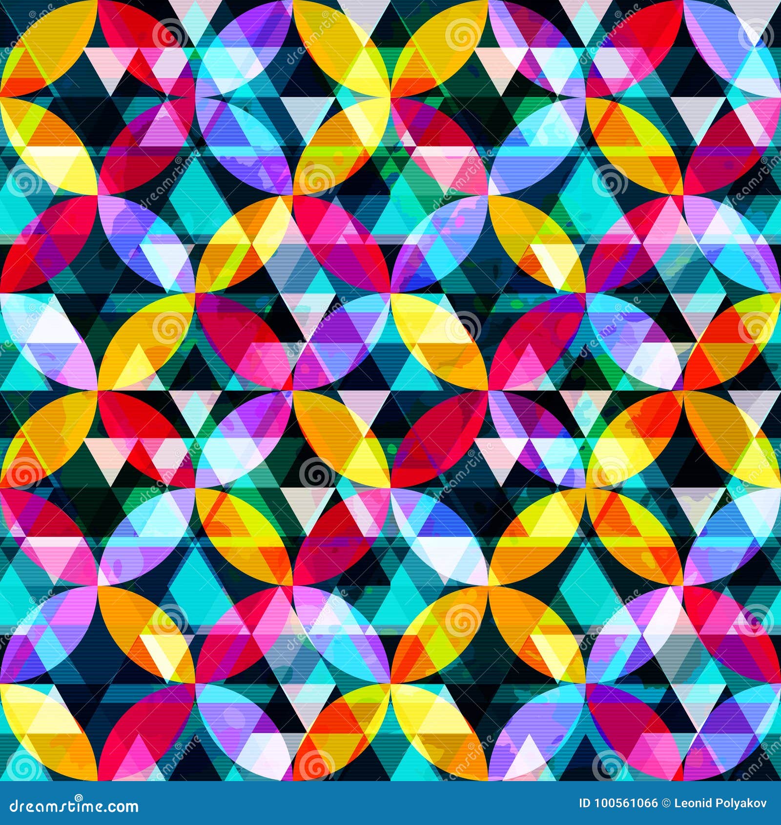 Bright Abstract Geometric Colored Seamless Background Stock Vector ...