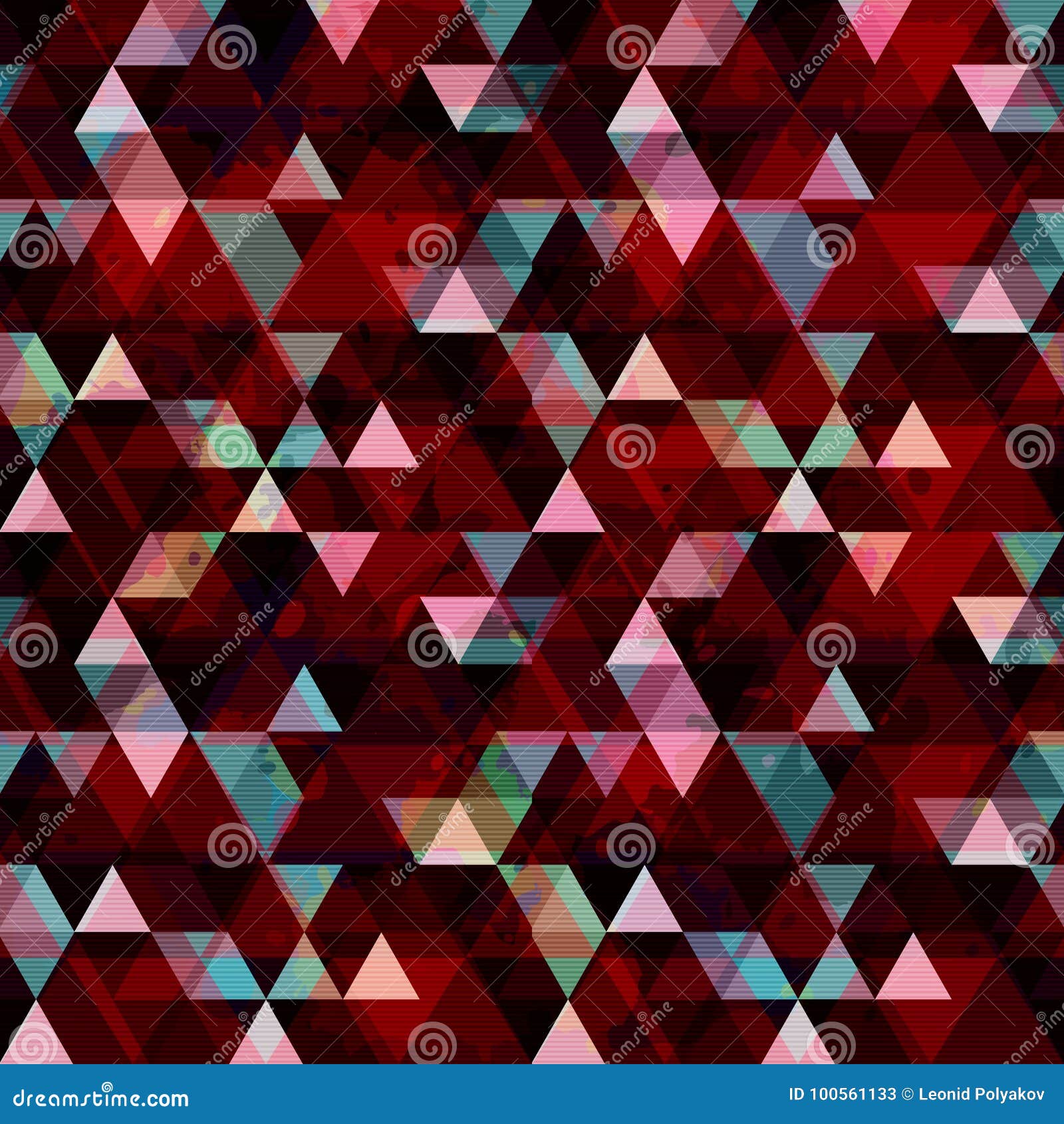 Bright Abstract Geometric Colored Seamless Background Stock Vector ...