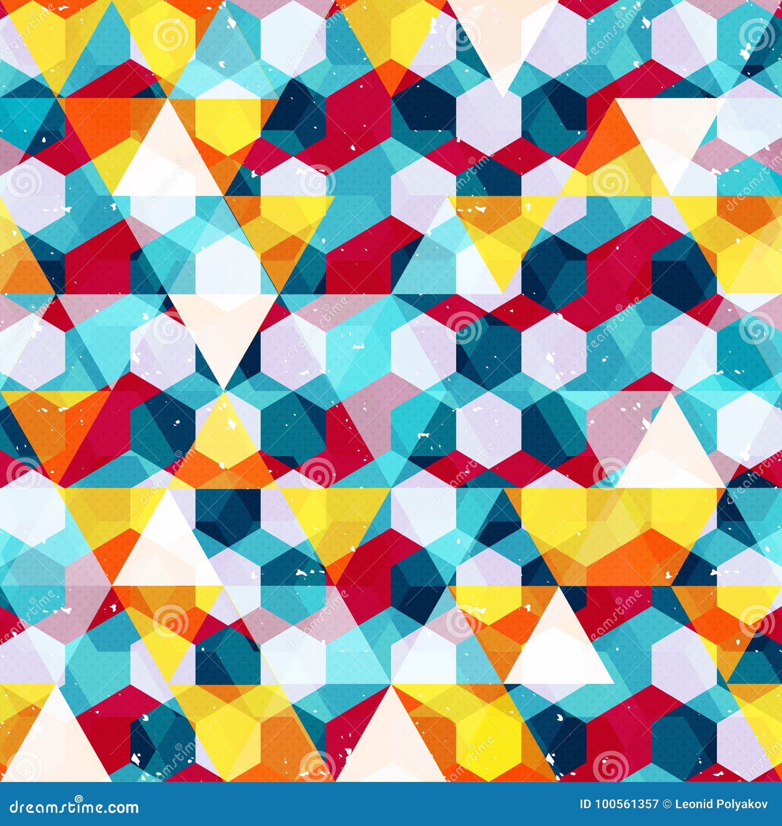 Bright Abstract Geometric Colored Seamless Background Stock Vector ...