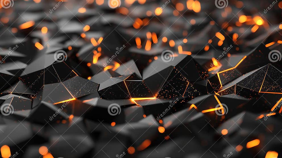 Bright Abstract Geometric Pattern with Animated Light Effects. Stock ...