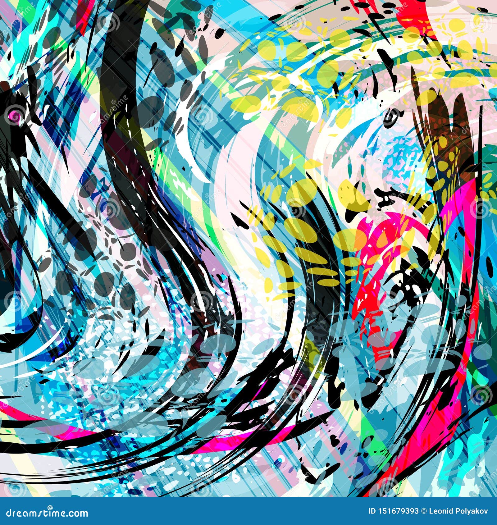 Bright Graffiti Abstract Pattern Stock Illustrations – 18,583 Bright ...