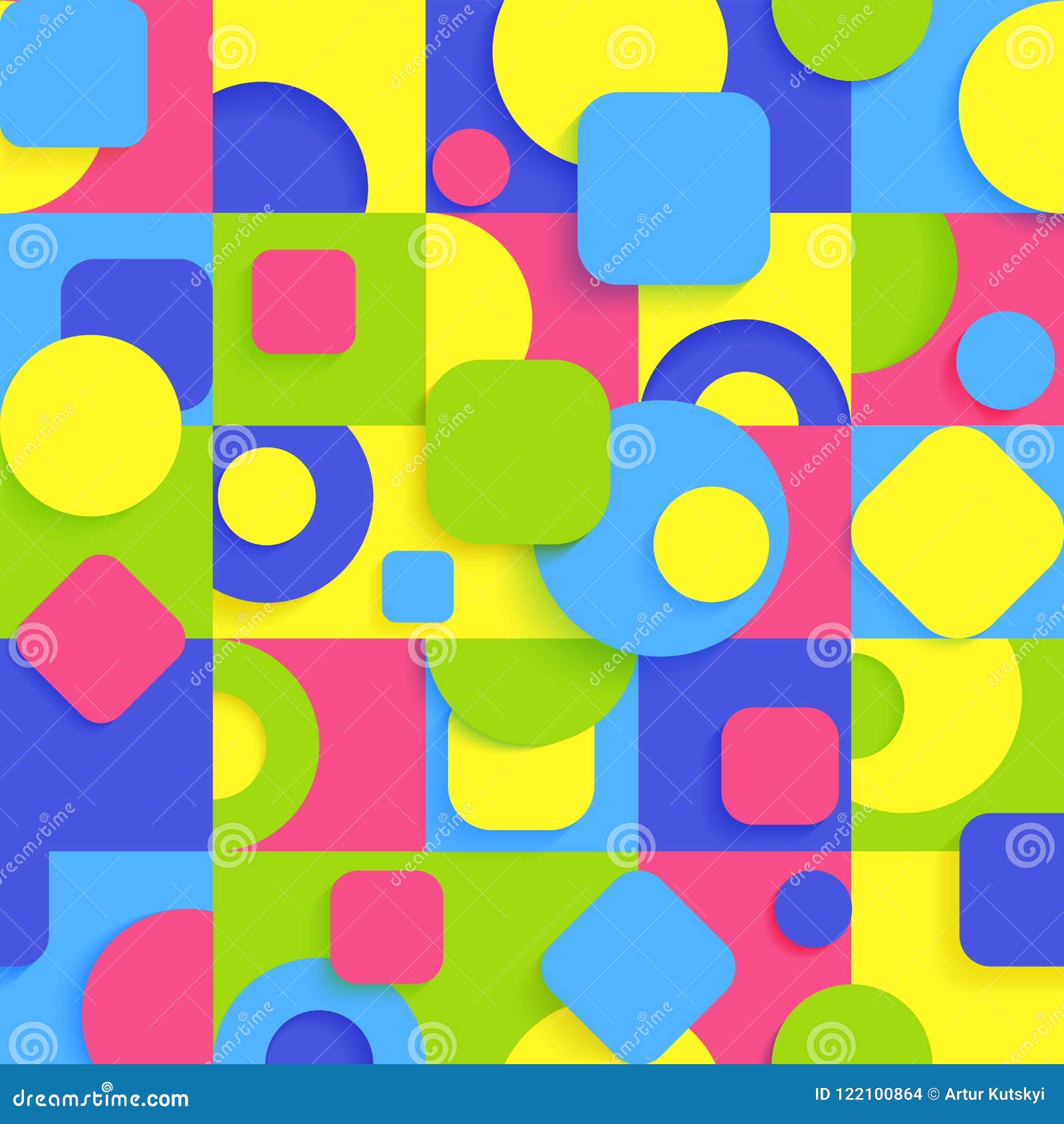 Bright Abstract Geometric Pattern in Seamless Background with Modern ...