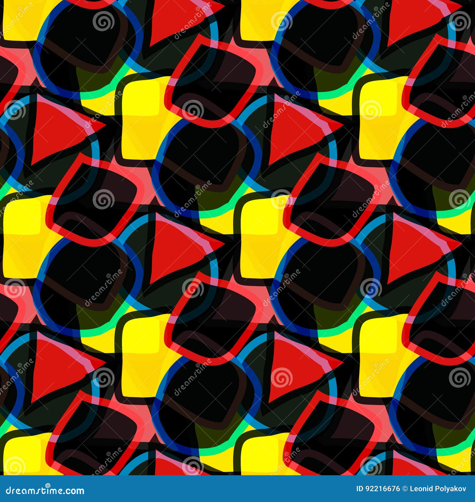 Bright Abstract Geometric Seamless Background Stock Vector ...