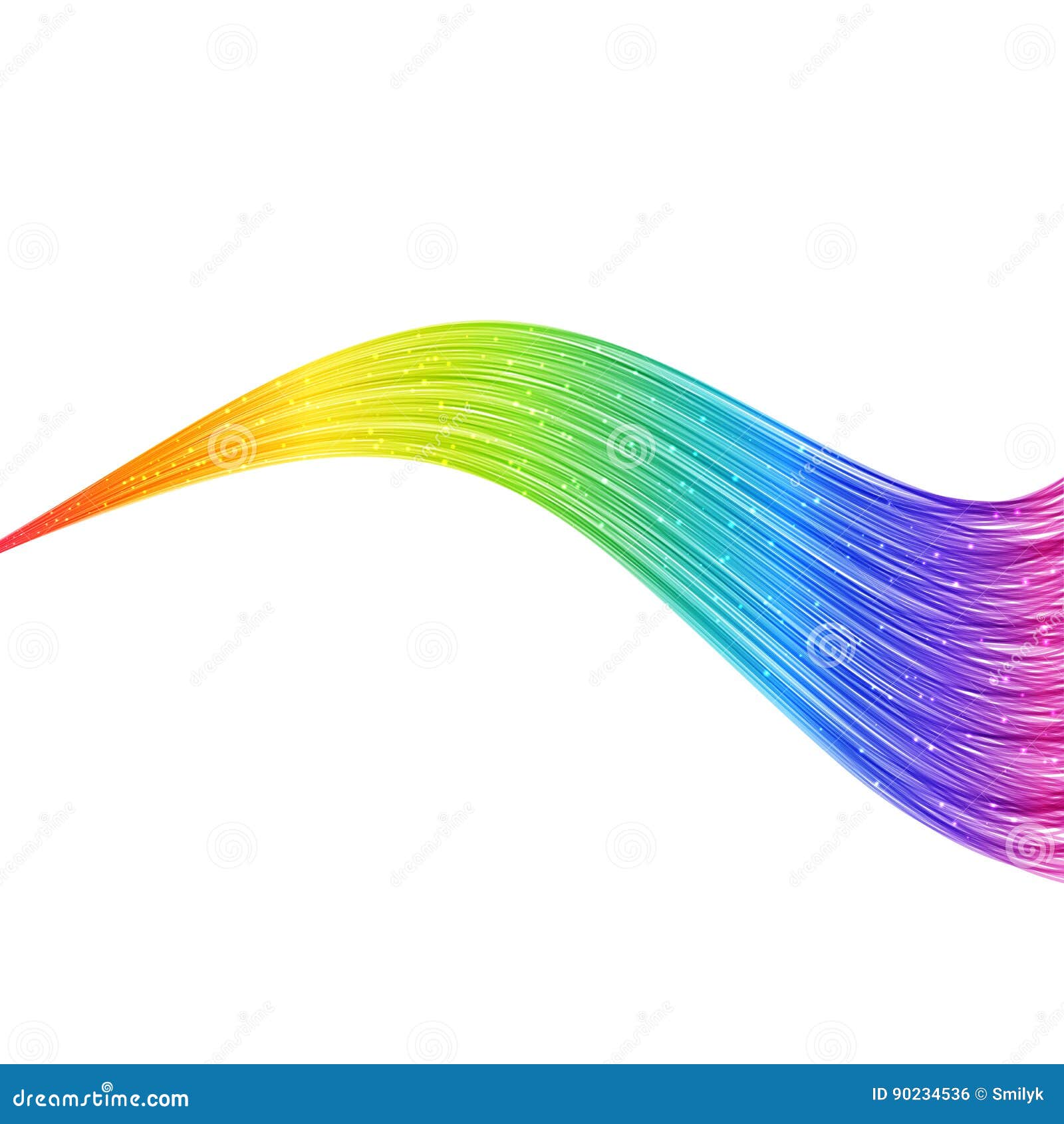 Bright Abstract Horizontal Rainbow Wave Lines. Stock Illustration ...