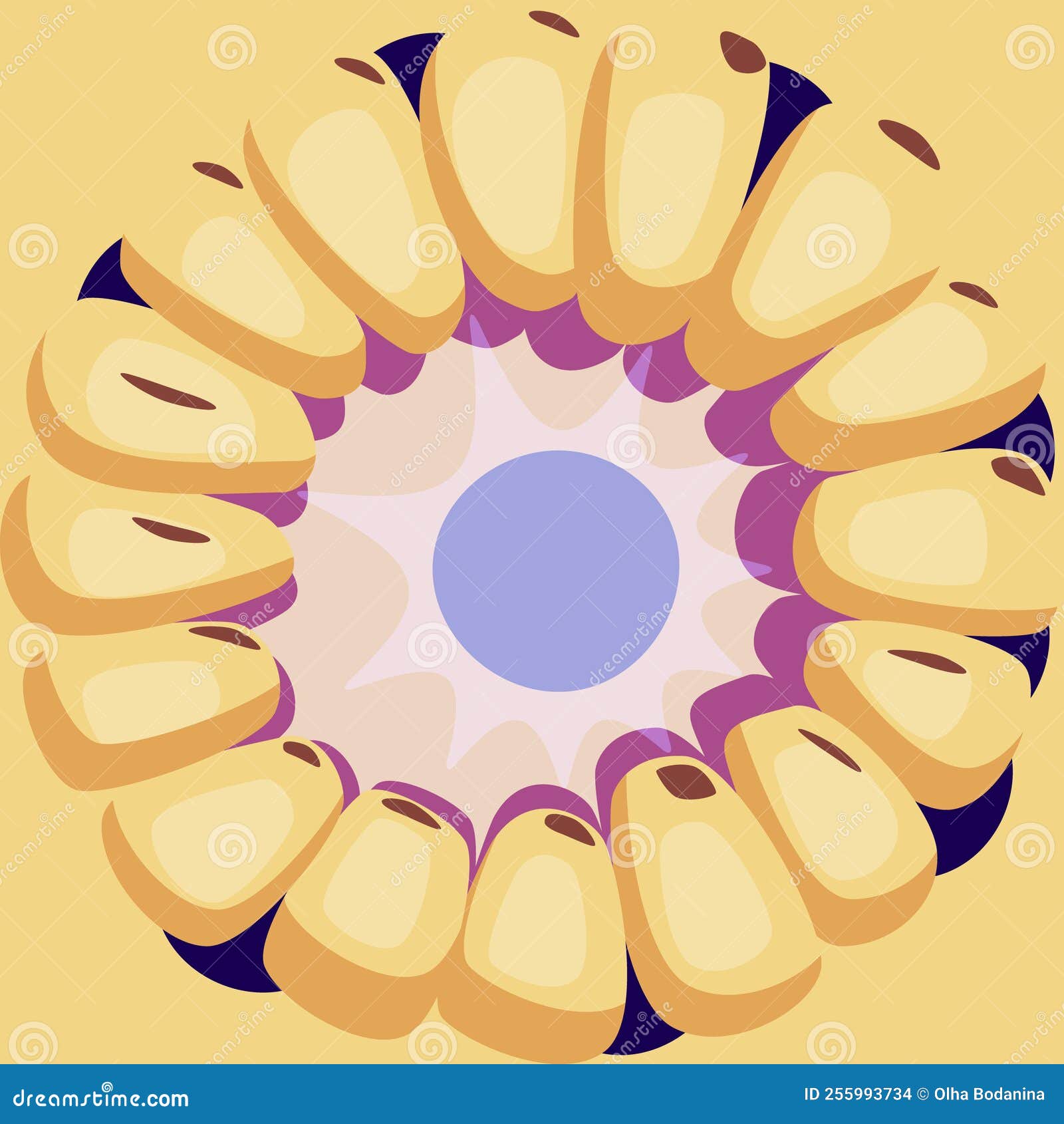 Bright Abstract Illustration of Corn in Section. Collage and Modern ...