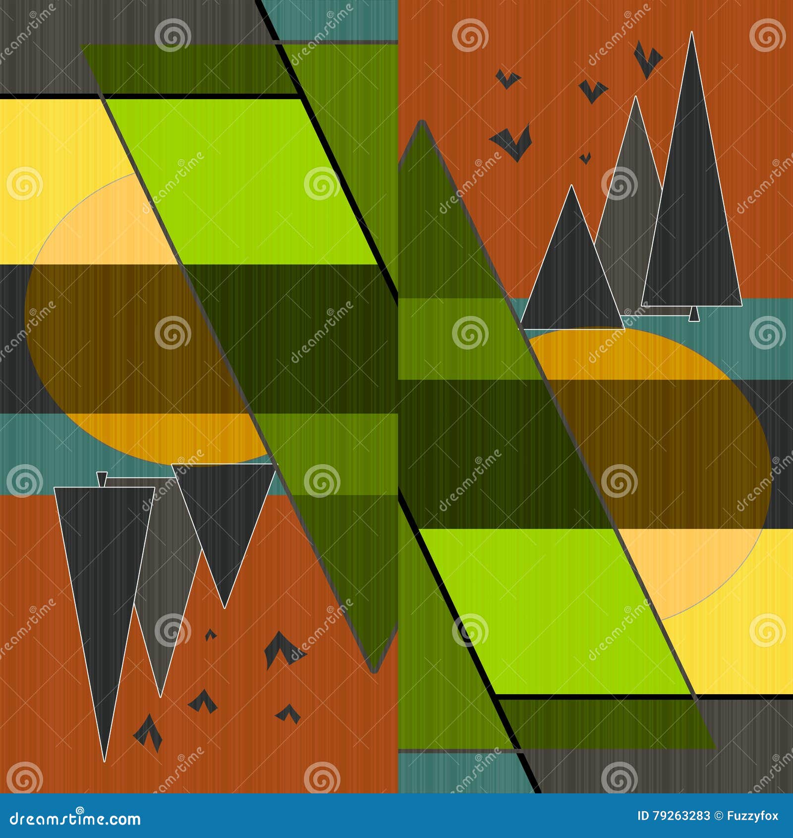 Bright Abstract Illustration Print Stock Illustration - Illustration of ...