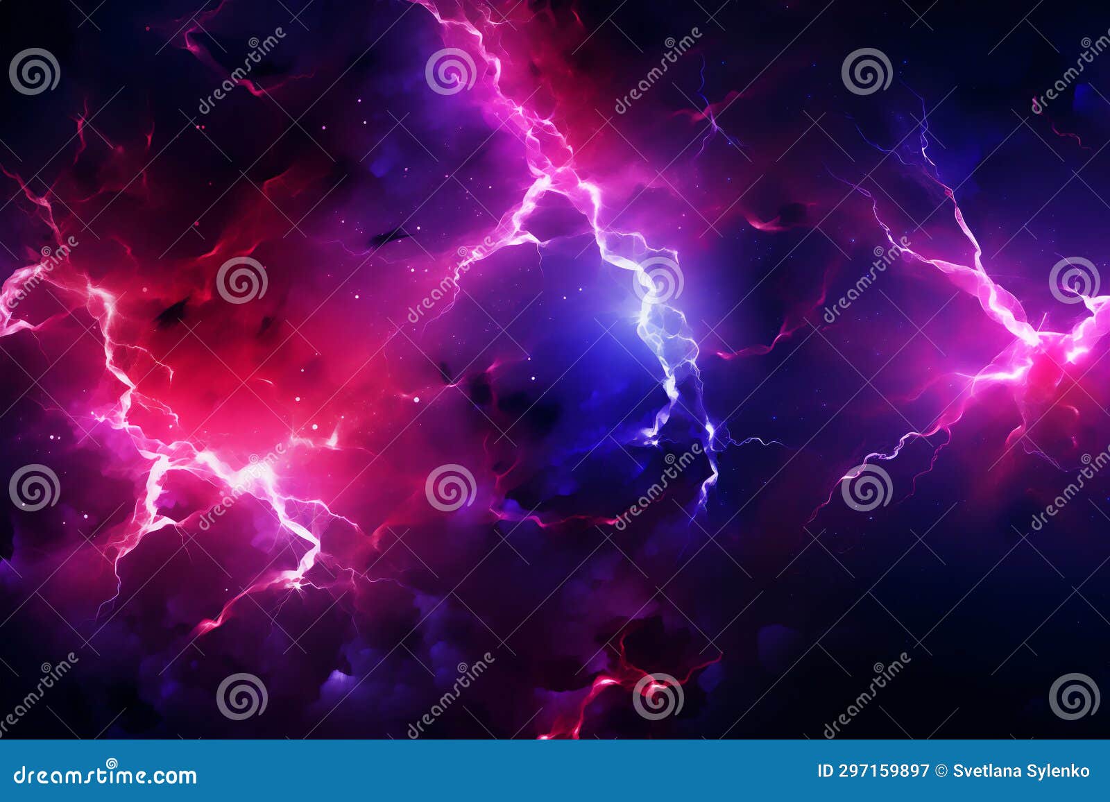 Bright Abstract Lightning in the Sky. Colorful Flash of Explosion in ...