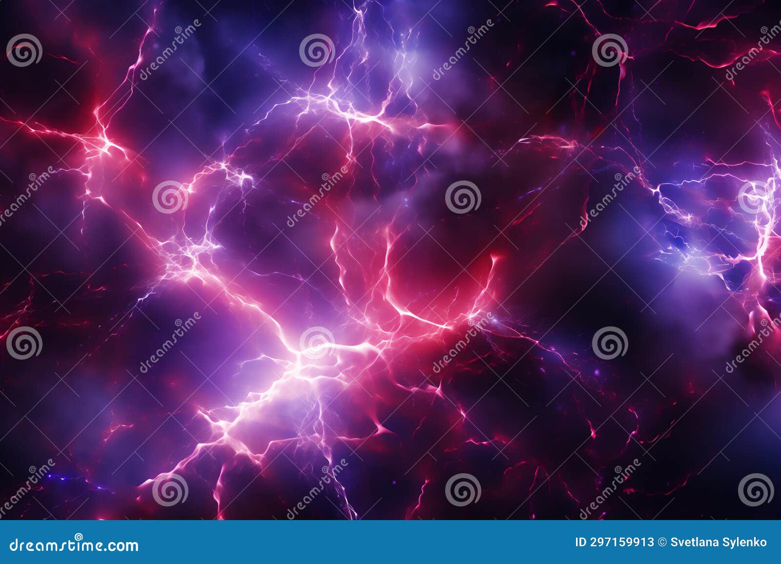 Bright Abstract Lightning in the Sky. Colorful Flash of Explosion in ...