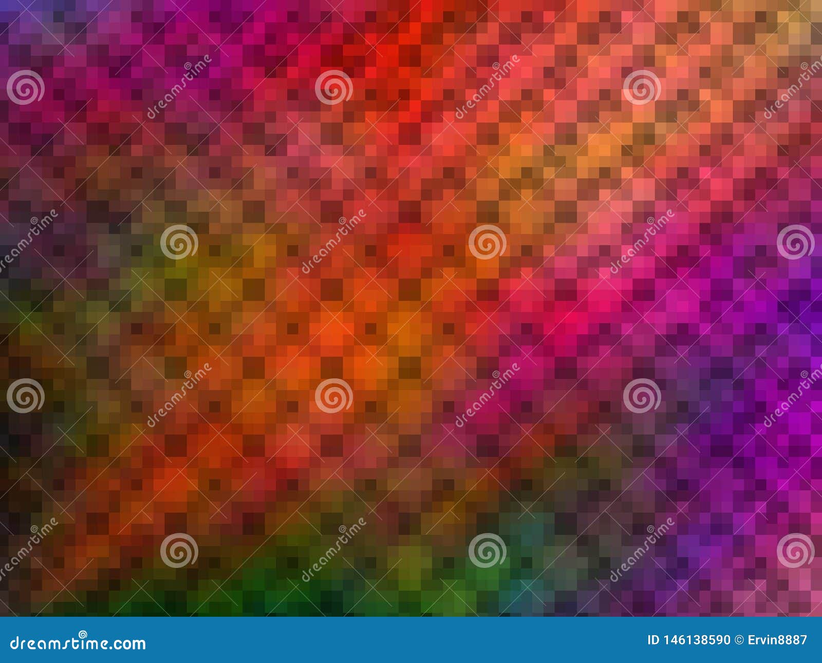 Bright Abstract Multicolor Pixeled Background Stock Illustration ...