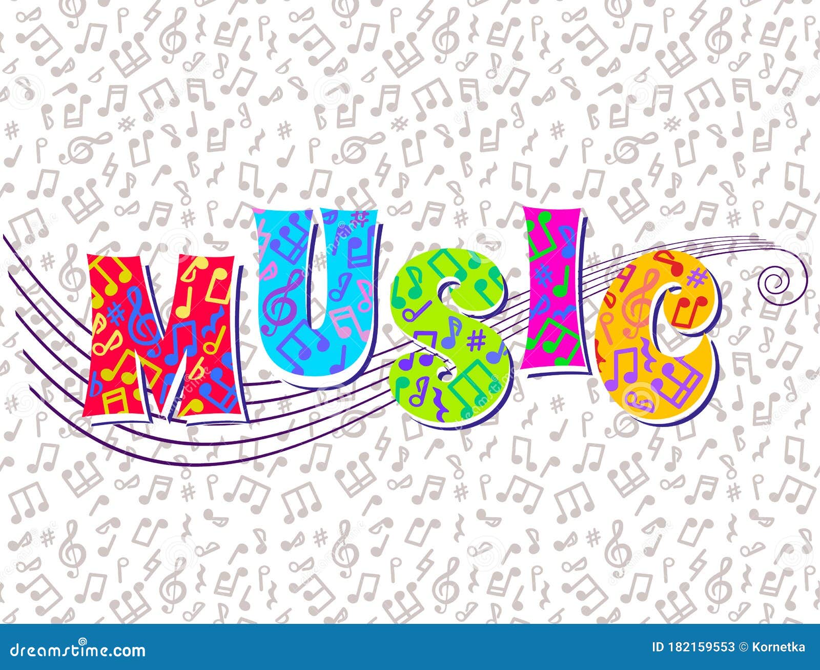 Bright Abstract Music Banner. Vector Concept Stock Vector ...
