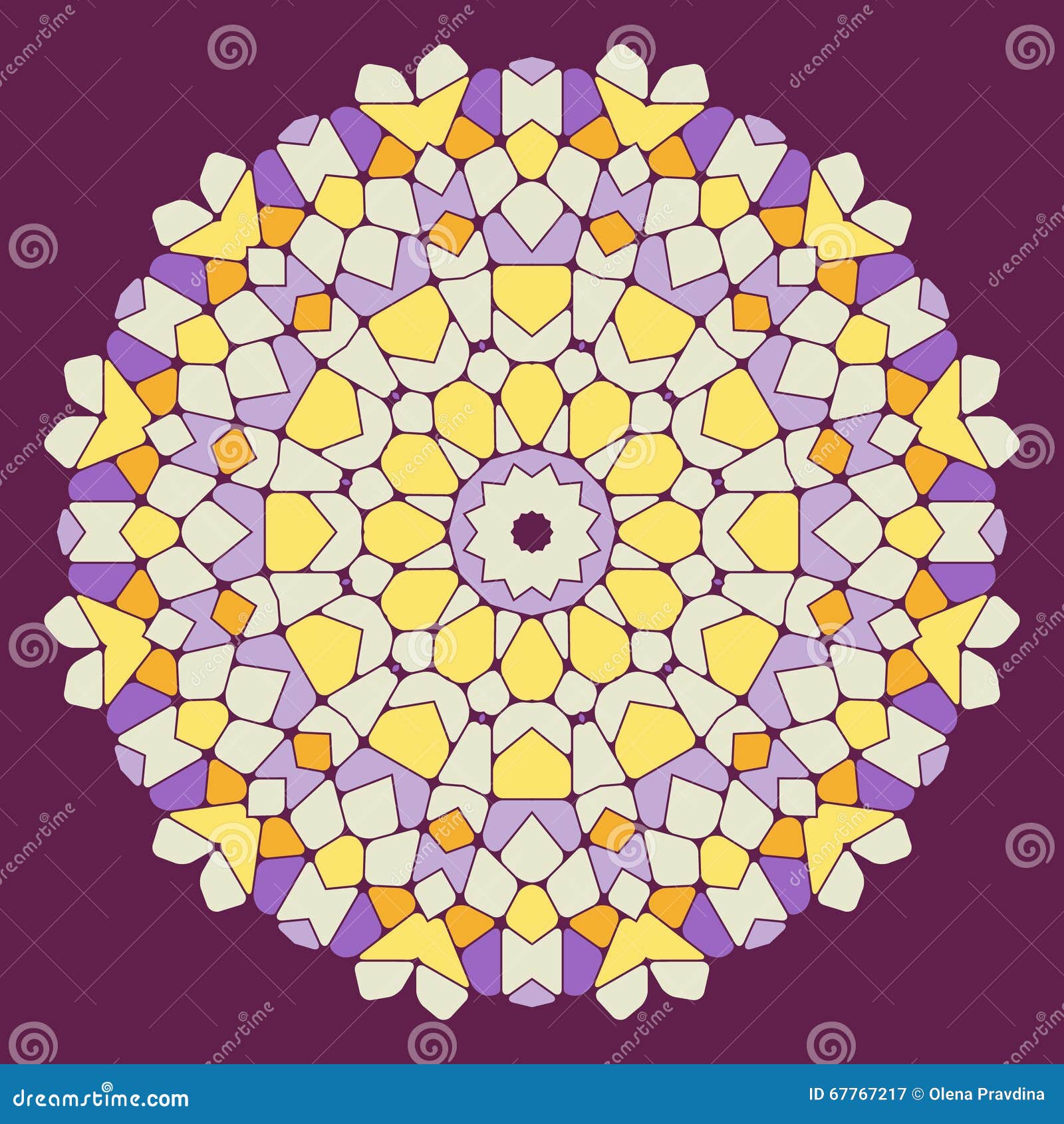 Bright Abstract Pattern, Mandal for Art. Stock Vector - Illustration of ...