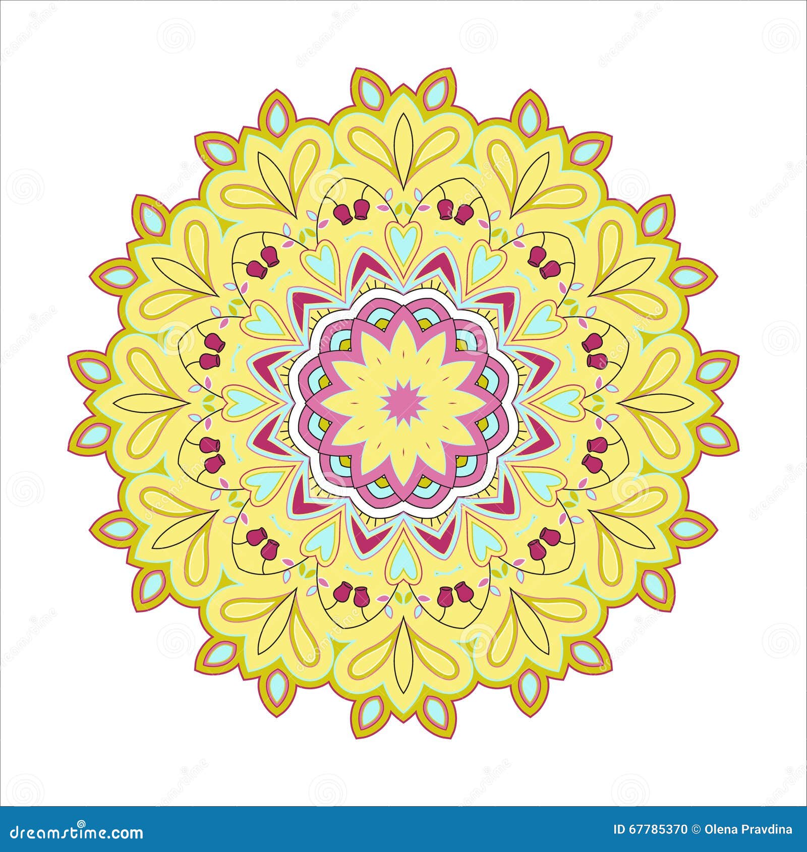 Bright Abstract Pattern, Mandala. Stock Vector - Illustration of banner ...