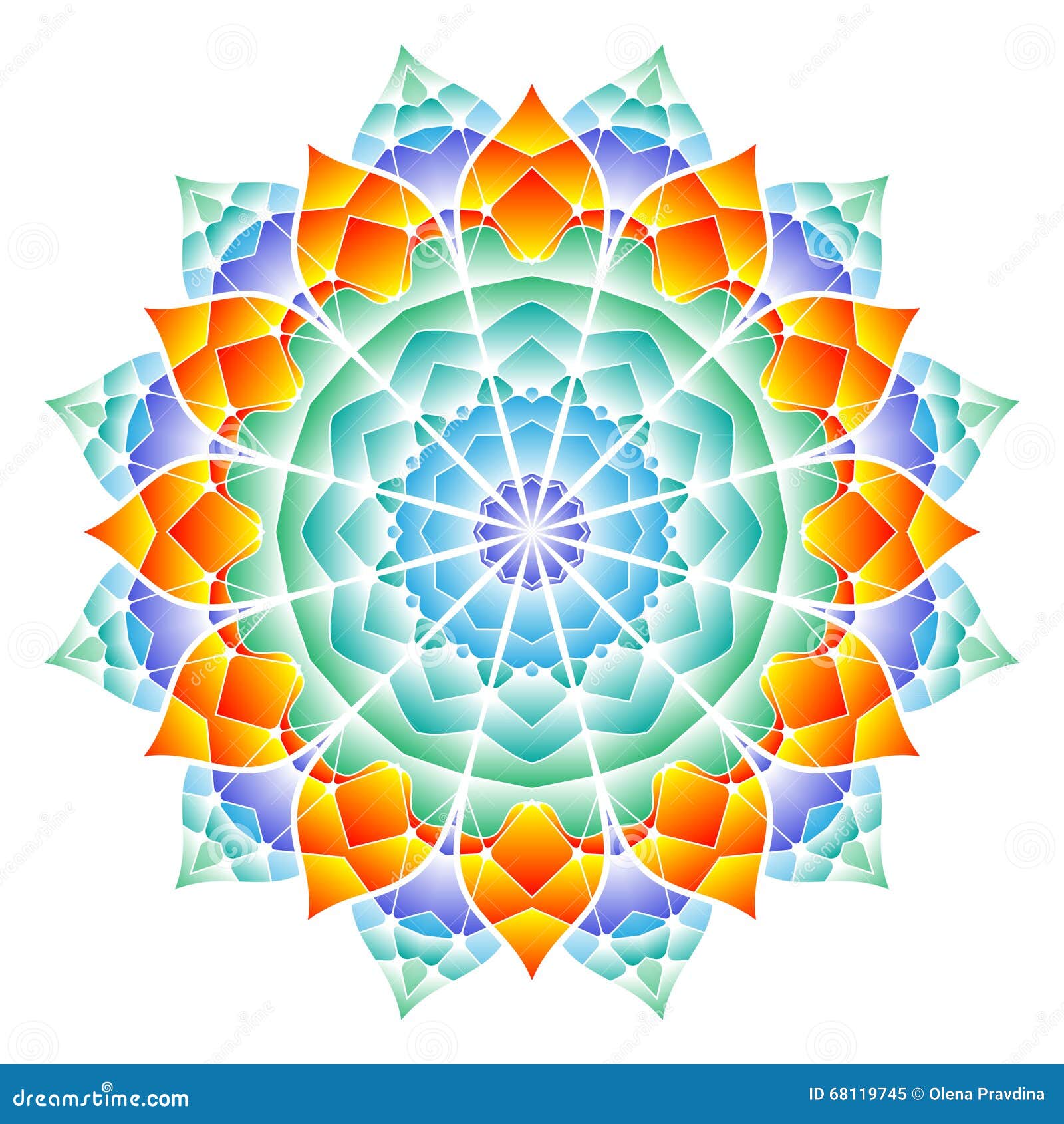 Bright Abstract Pattern, Mandala. Stock Vector - Illustration of ...