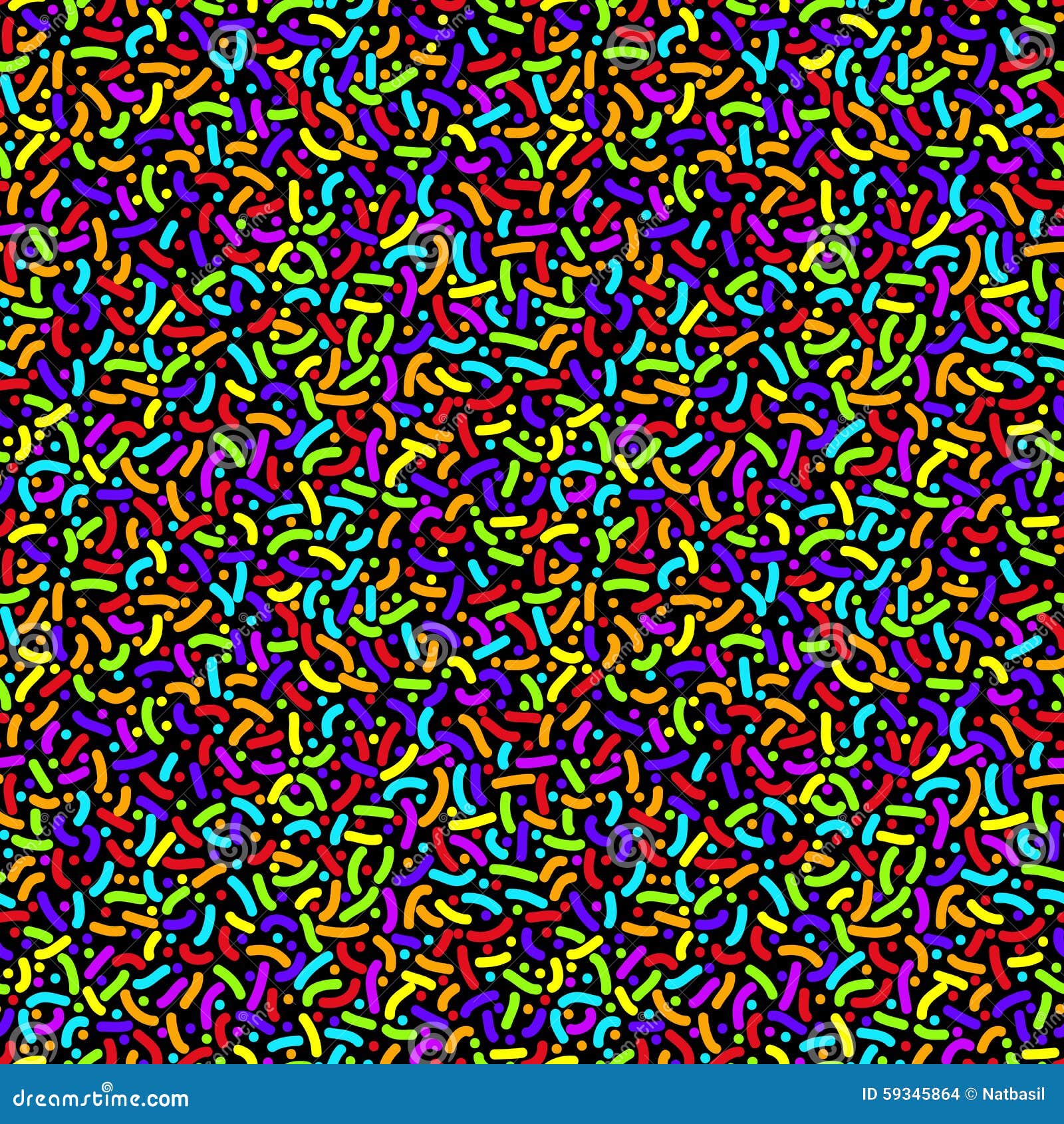 Bright Abstract Rainbow Colors Seamless Pattern in Stock Vector ...