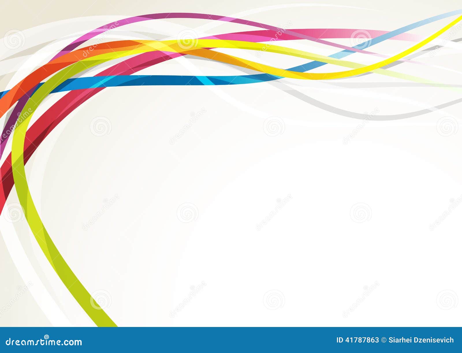 Bright Abstract Rainbow Swoosh Lines Background Stock Vector ...