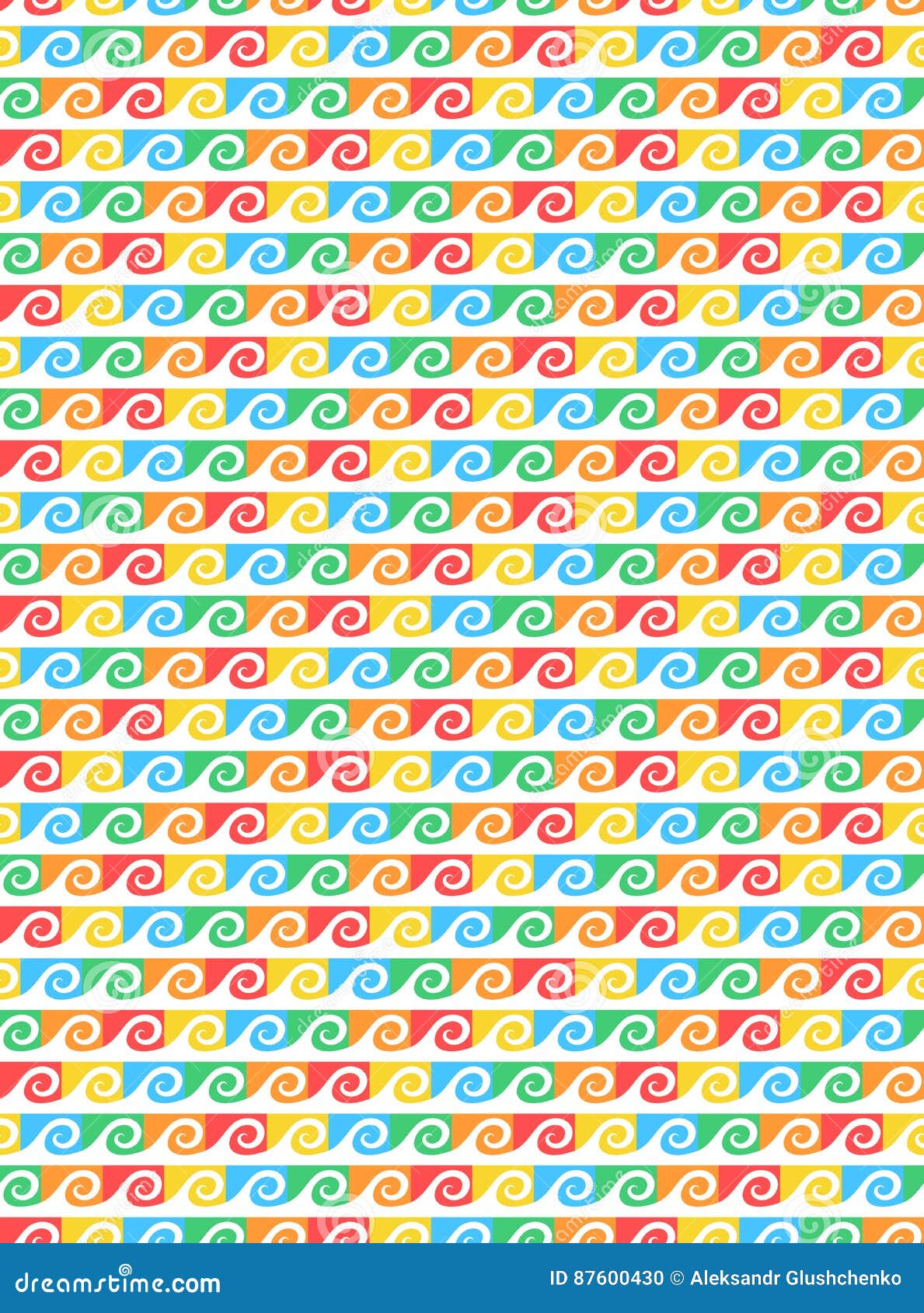 Bright Abstract Seamless Horizontal Wave Pattern Stock Vector ...