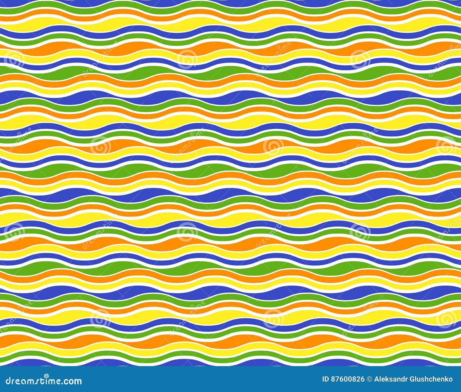 Bright Abstract Seamless Horizontal Wave Pattern Stock Vector ...