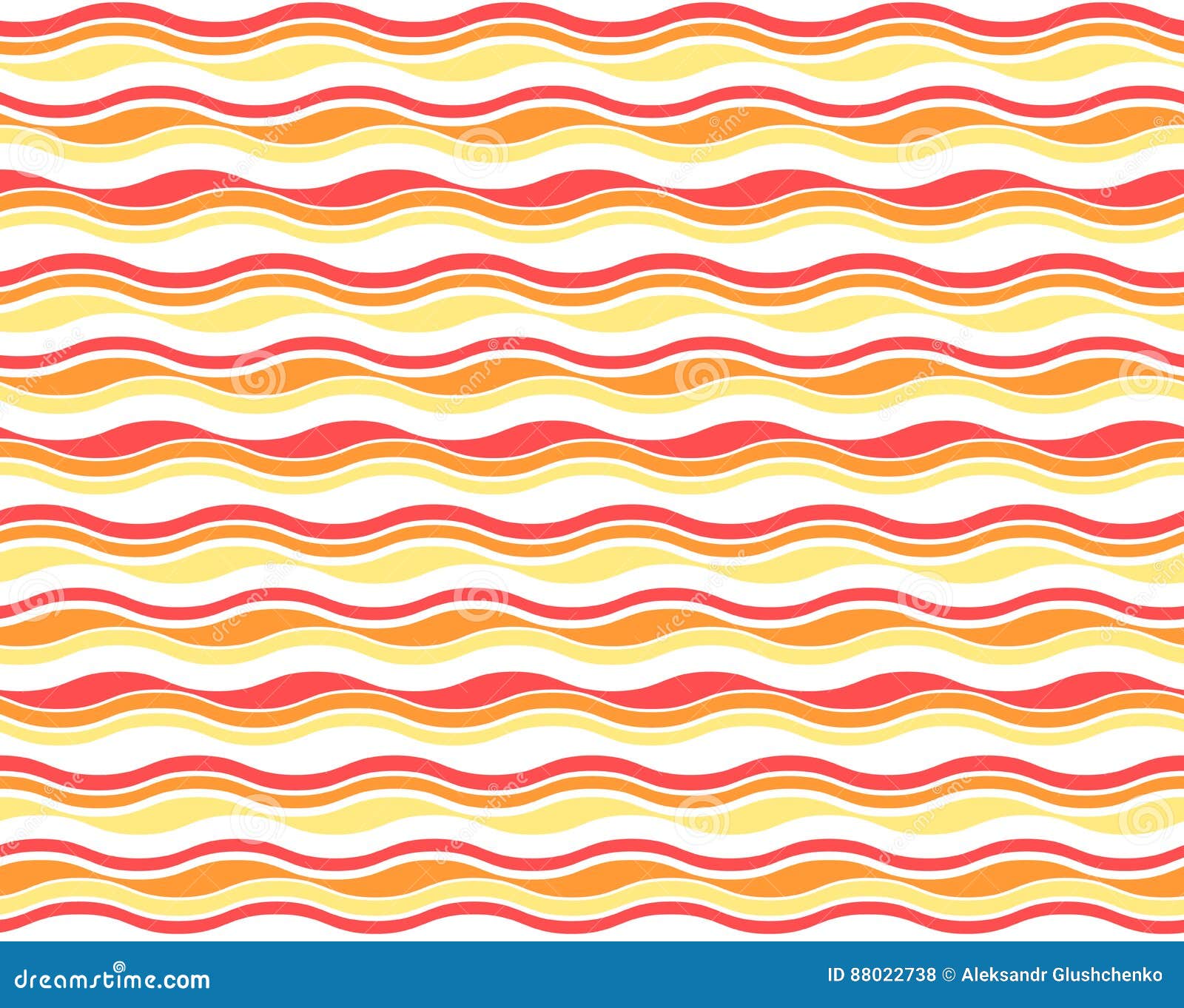 Bright Abstract Seamless Horizontal Wave Pattern Stock Vector ...