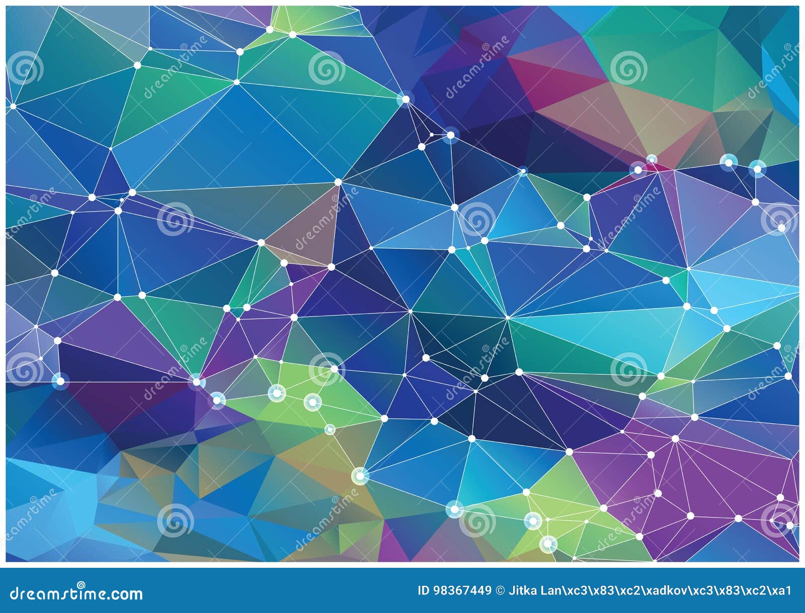 Abstract Colorful Flowing Vector Triangles Background Stock Vector ...