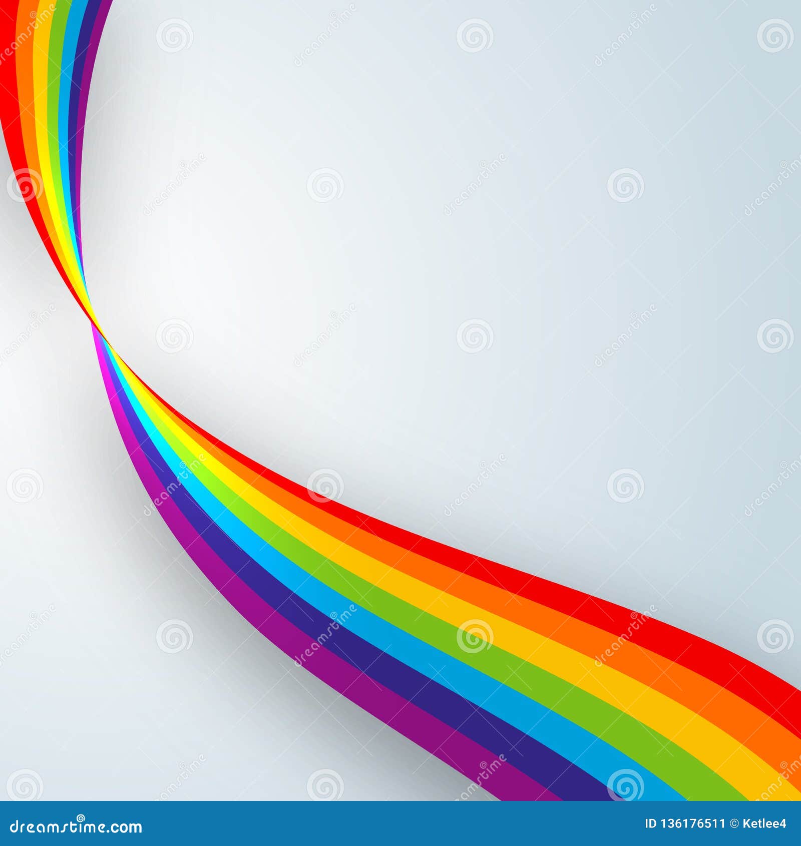 Bright Abstract Wavy Lines of Rainbow Colors on a Light Background ...