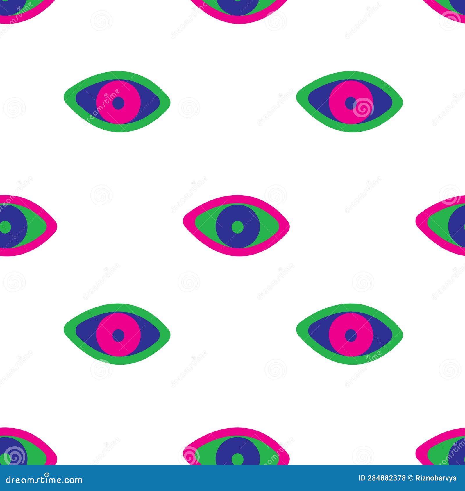 Bright Acid Eyes Seamless Pattern Stock Vector - Illustration of vector ...