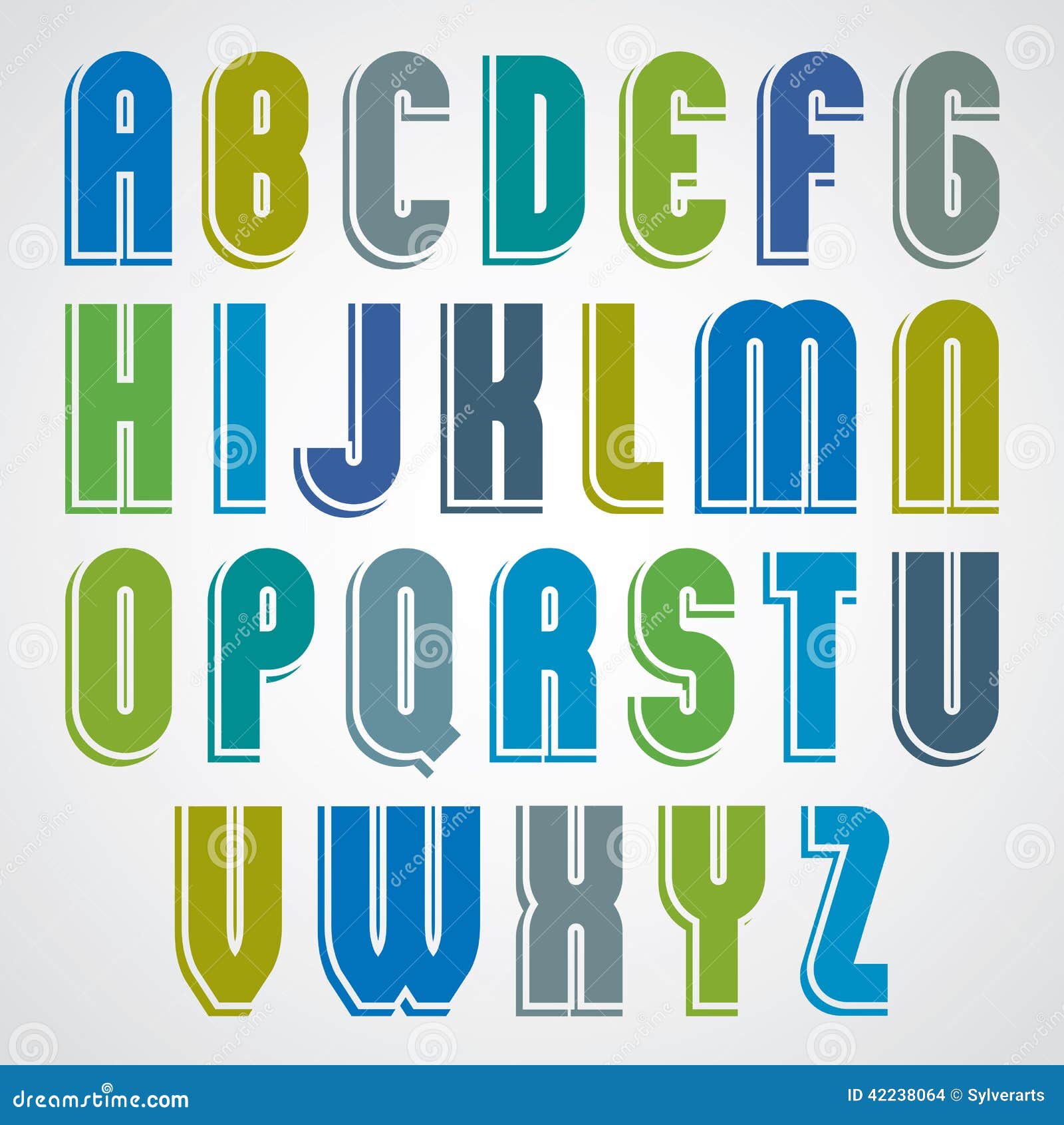 Bright Animated Uppercase Letters. Stock Vector - Illustration of ...