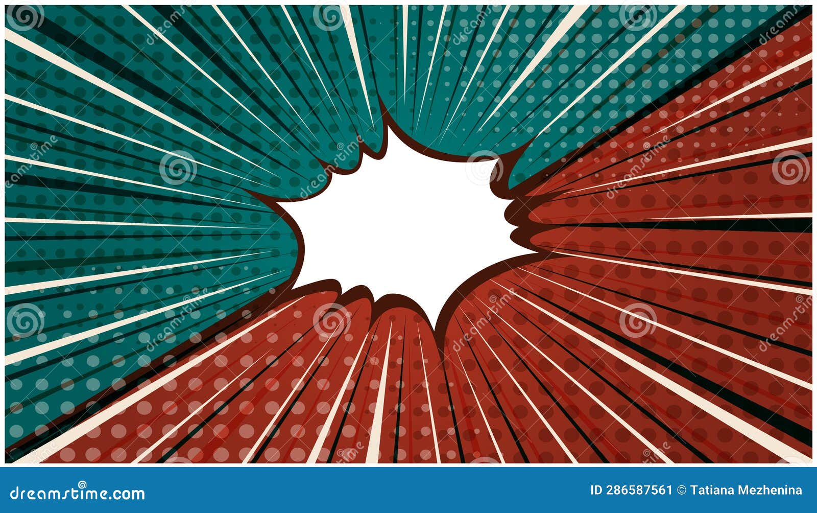 Bright Aquamarine and Red Retro Comic Background Stock Vector ...