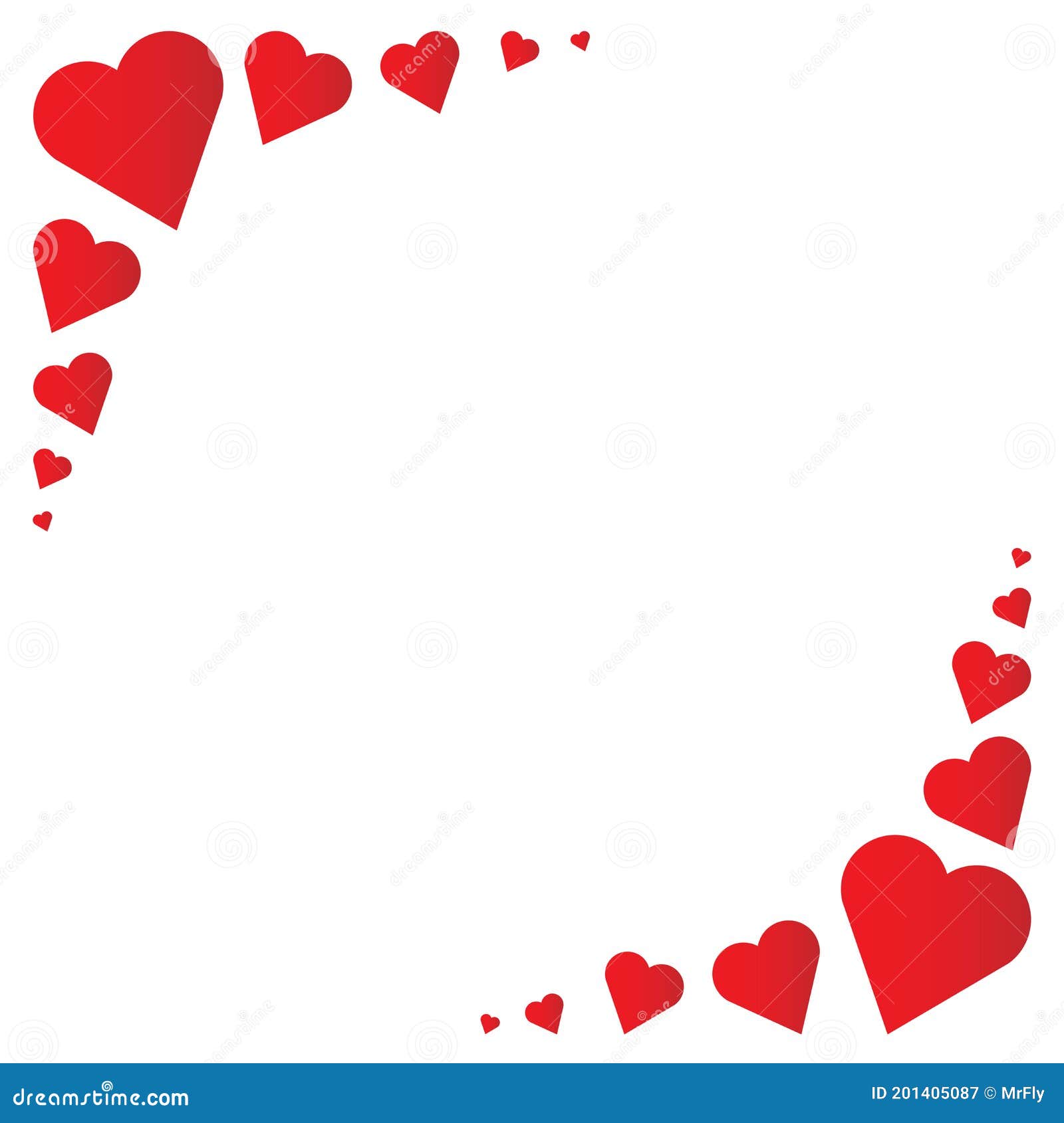 Bright Artistic Red Heart Border Template, Vector Illustration Stock ...