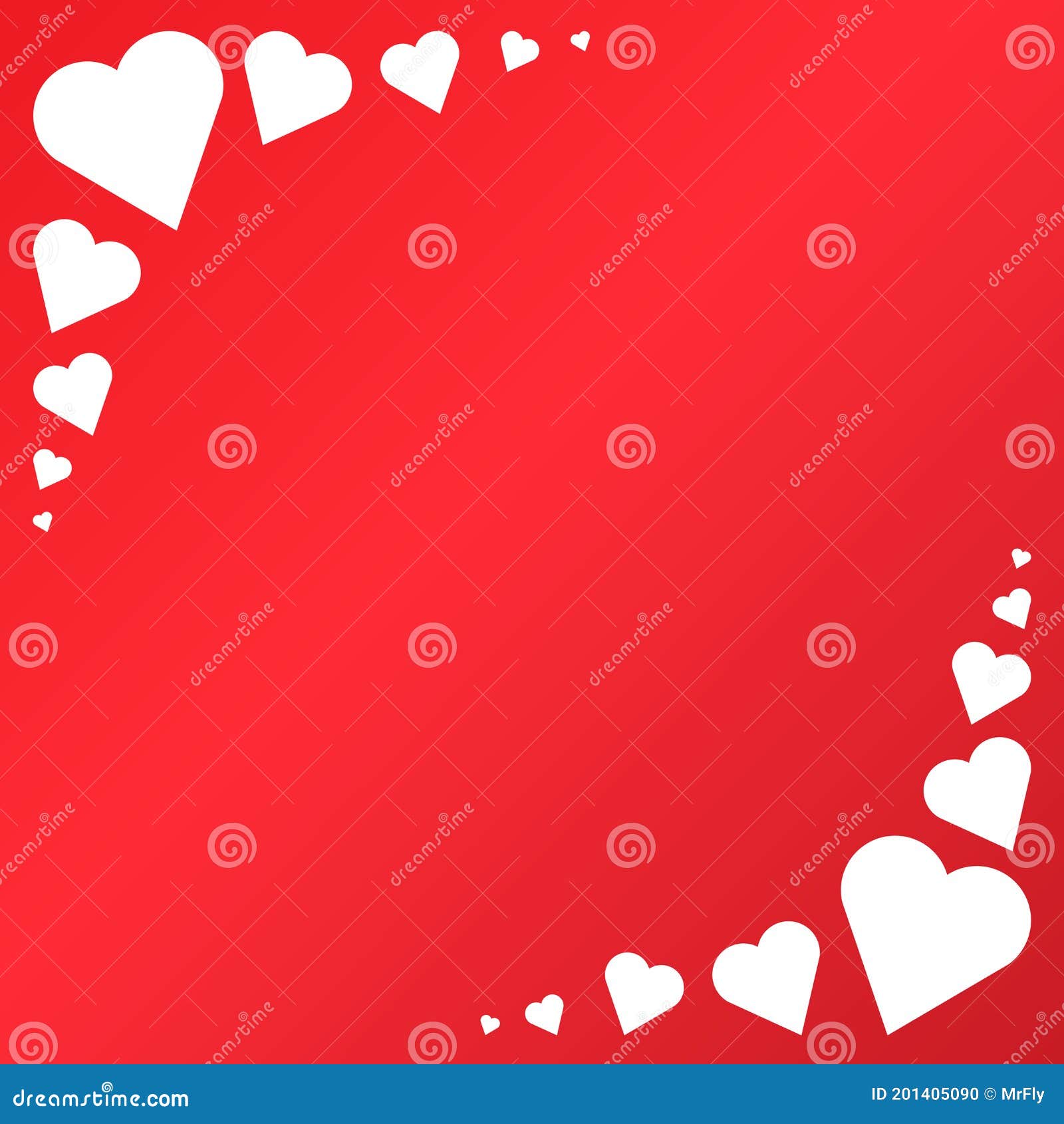 Bright Artistic Red Heart Border Template, Vector Illustration Stock ...