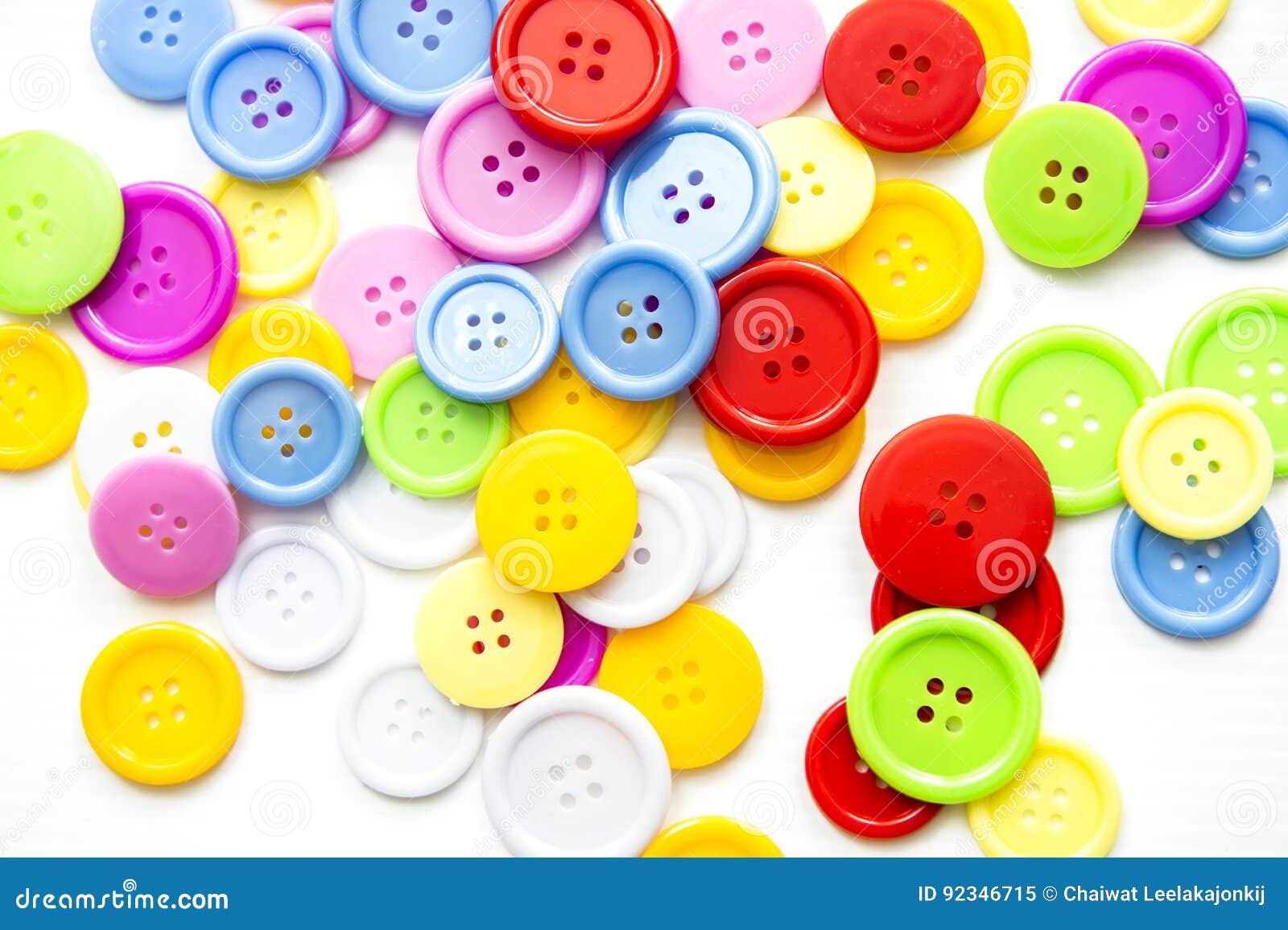 Bright assorted buttons, stock illustration. Illustration of cloth ...