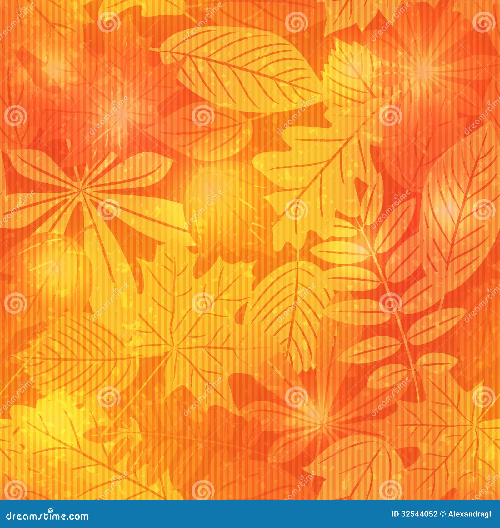 Bright Autumn Seamless Pattern Stock Vector - Illustration of fallen ...