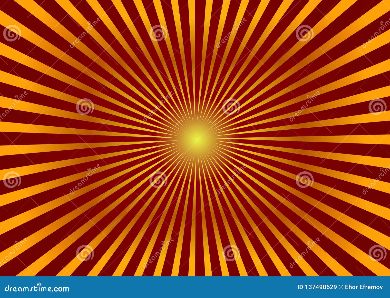 Bright Background.Red Background with Golden Divergent Rays Stock ...