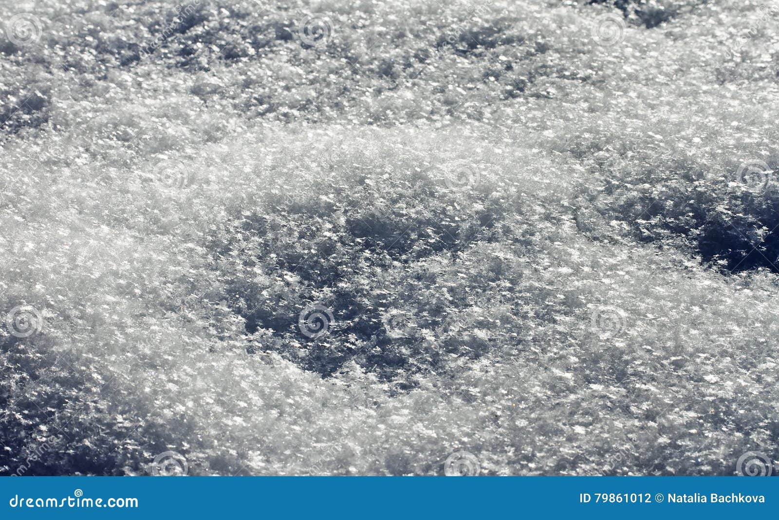 Bright Background of Blue Glittering Snow Crystals Stock Photo - Image ...