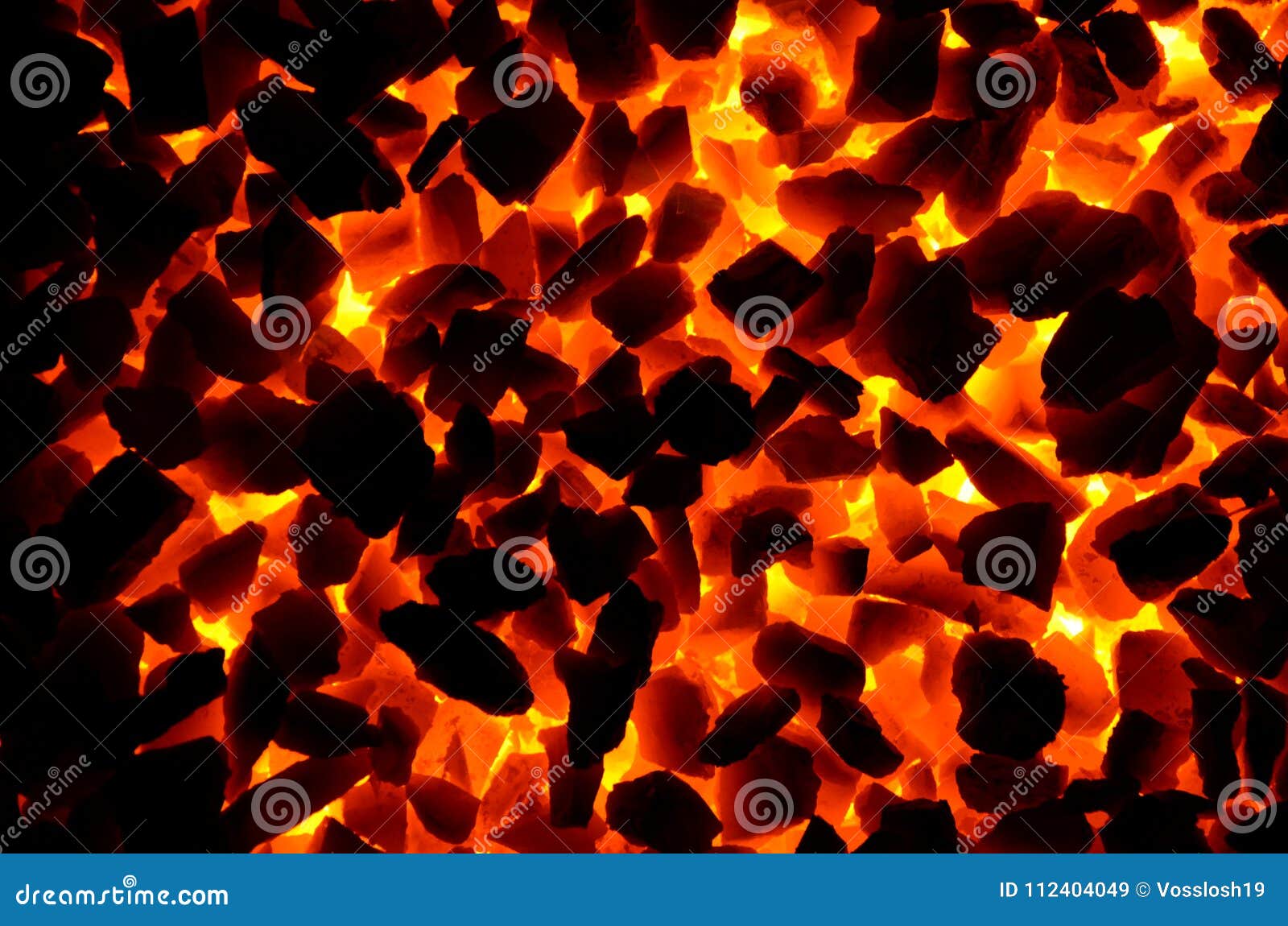 A Bright Background Consisting Of A Texture Of Burning Coal. Stock ...