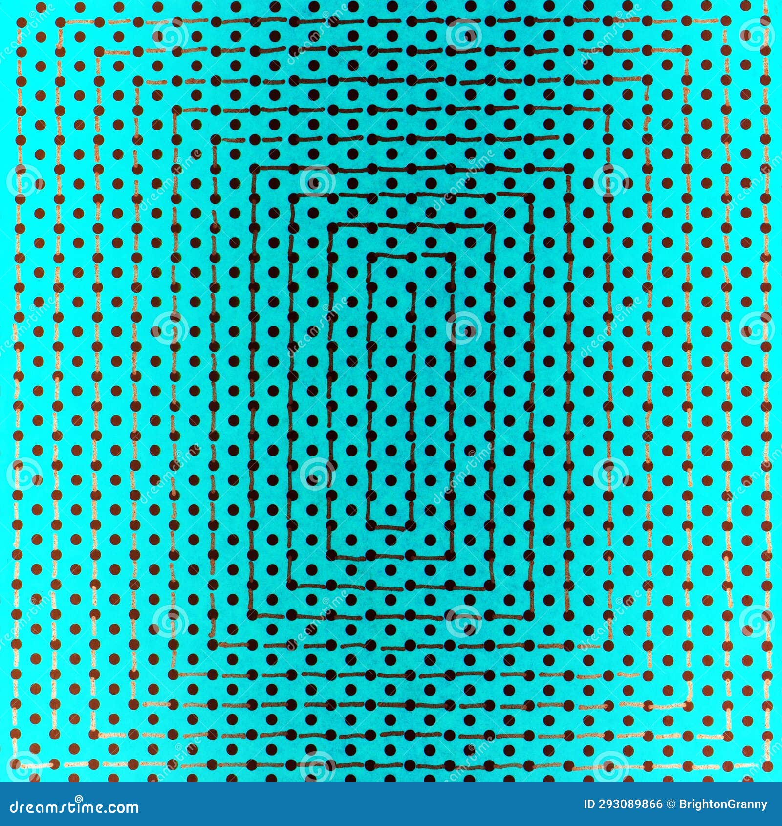 Dots and Lines Creating a Rectangular Pattern. Stock Illustration ...