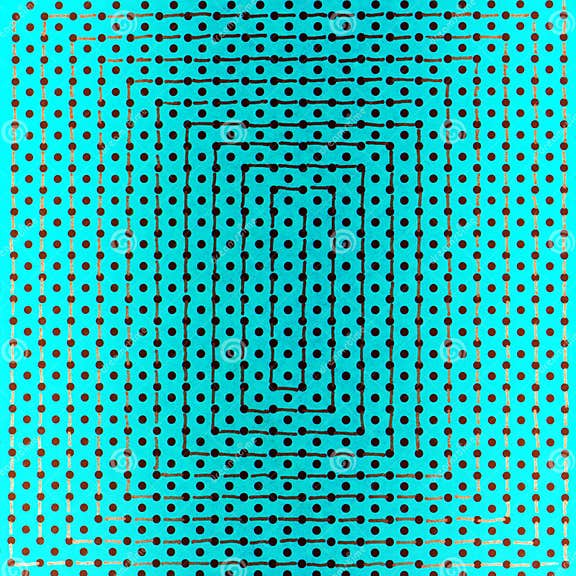 Dots and Lines Creating a Rectangular Pattern. Stock Illustration ...