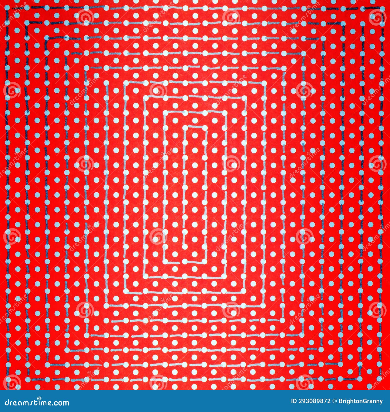 Dots And Lines Creating A Rectangular Pattern. Stock Photo ...
