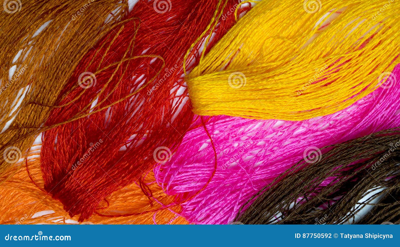 Bright Background Made of Colored Threads. Stock Photo - Image of rayon ...