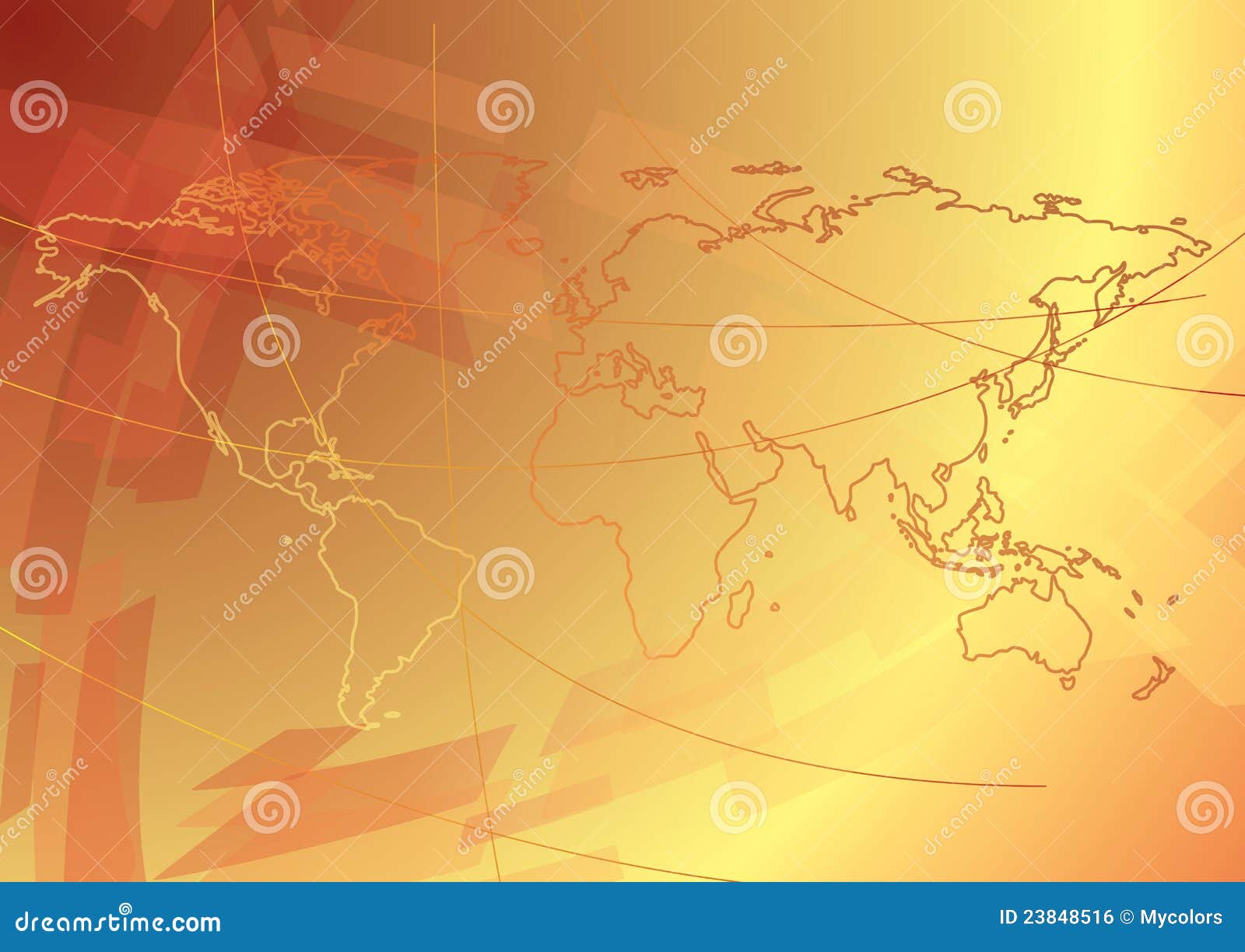 Bright Background with Map and Abstraction - Eps Stock Vector ...