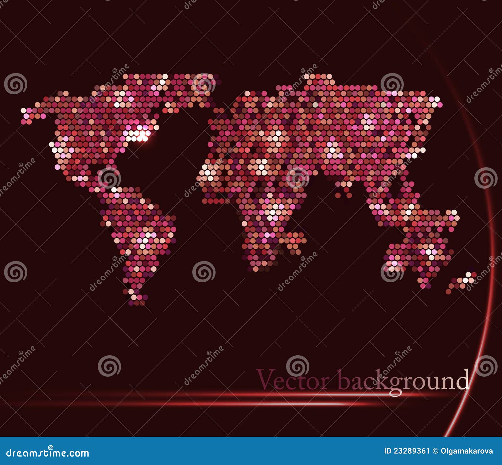 Bright Background with Map of the World Stock Vector - Illustration of ...