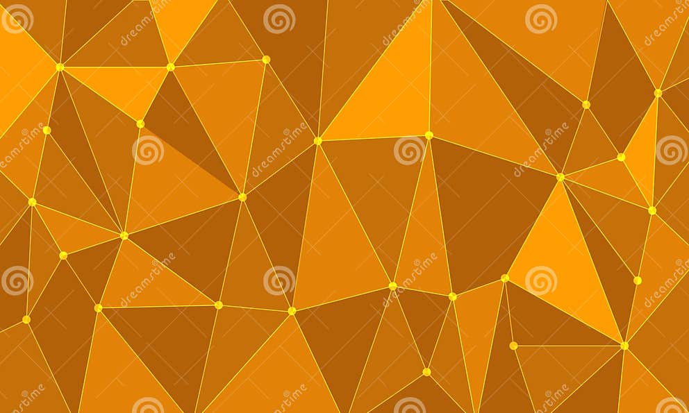 Bright Background of Orange Polygons with a Contour Stock Vector ...