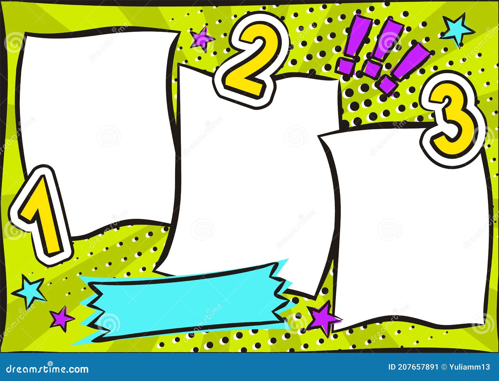 Three Comic People Isolated On White Background Illustration. Royalty ...