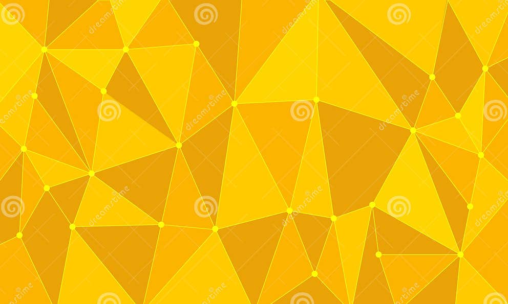 Bright Background of Yellow Polygons with a Contour Stock Vector ...