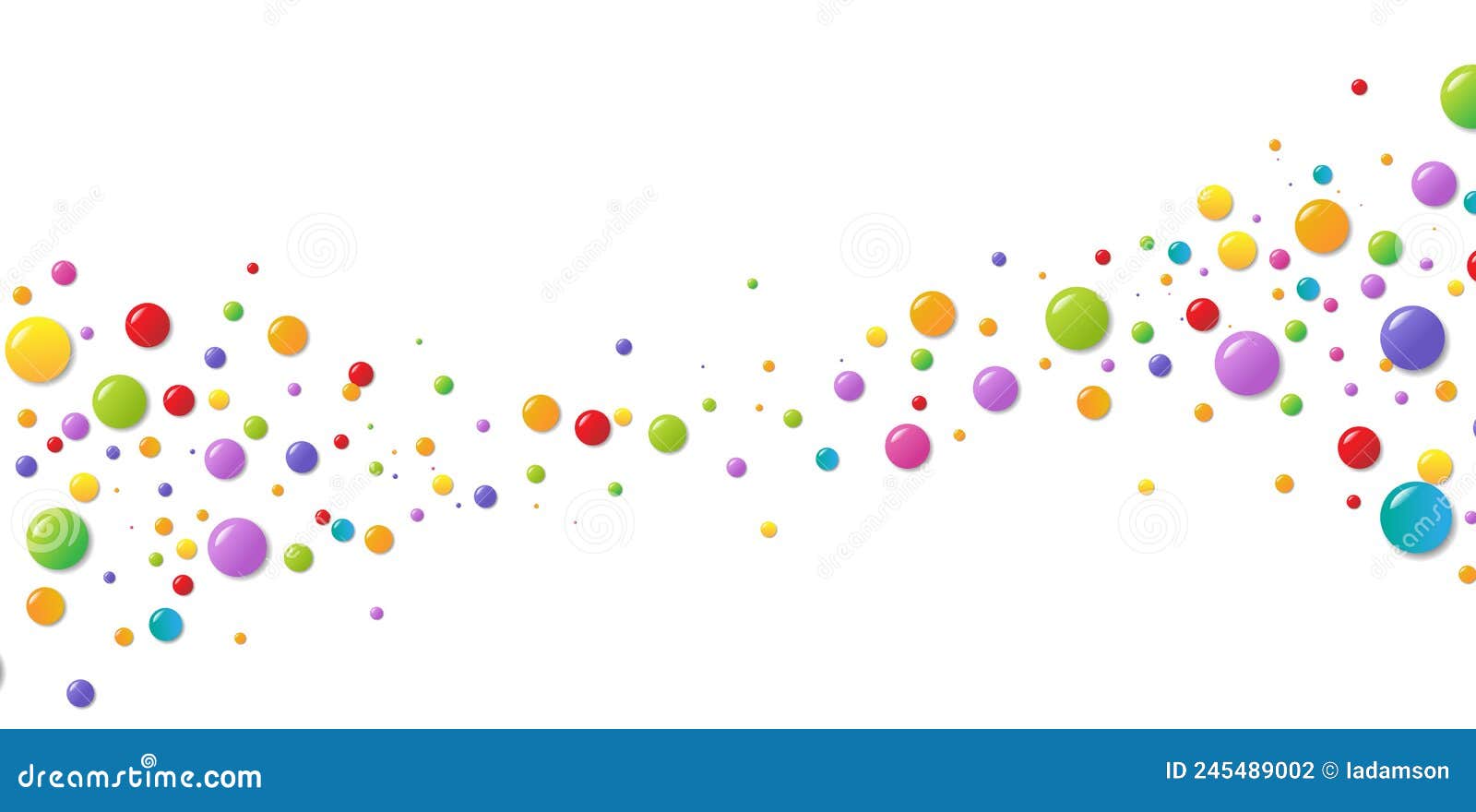 Bright Ball Border with White Background Stock Vector - Illustration of ...