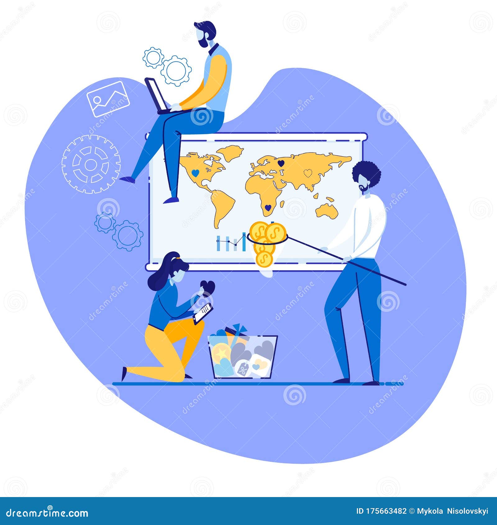 Bright Banner Planning and Building Cartoon Flat. Stock Vector ...