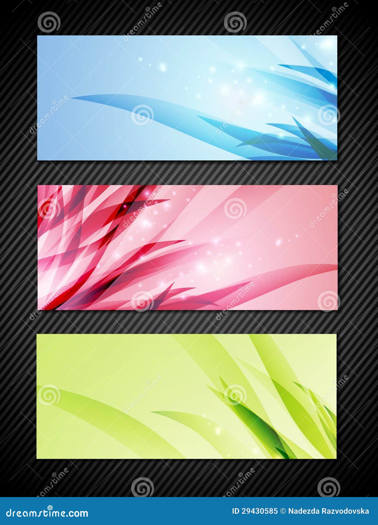 Bright Banner Set stock vector. Illustration of banner - 29430585