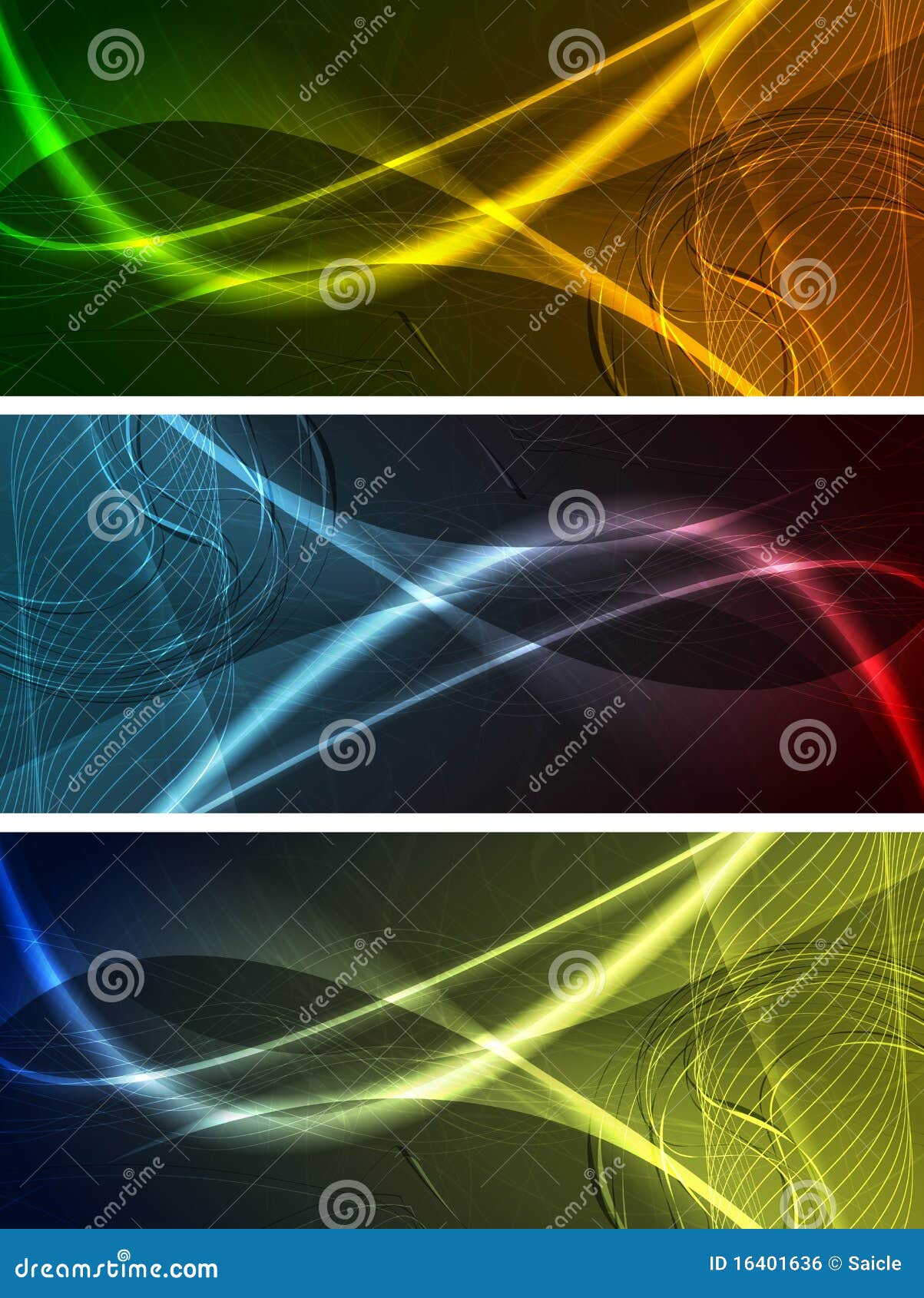 Bright banners collection stock vector. Illustration of iridescent ...