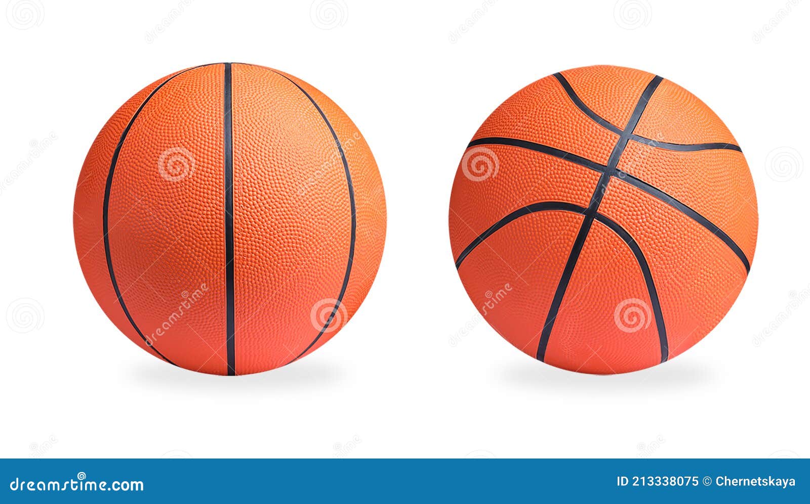 Bright Basketball Balls on White Background. Banner Design Stock ...